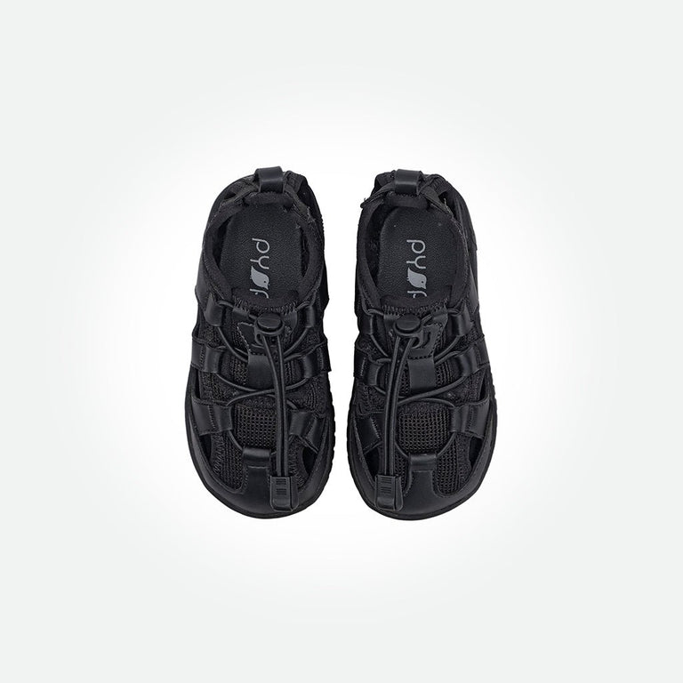 Fisherman Barefoot Sandals - Black On Black – Pyopp Barefoot