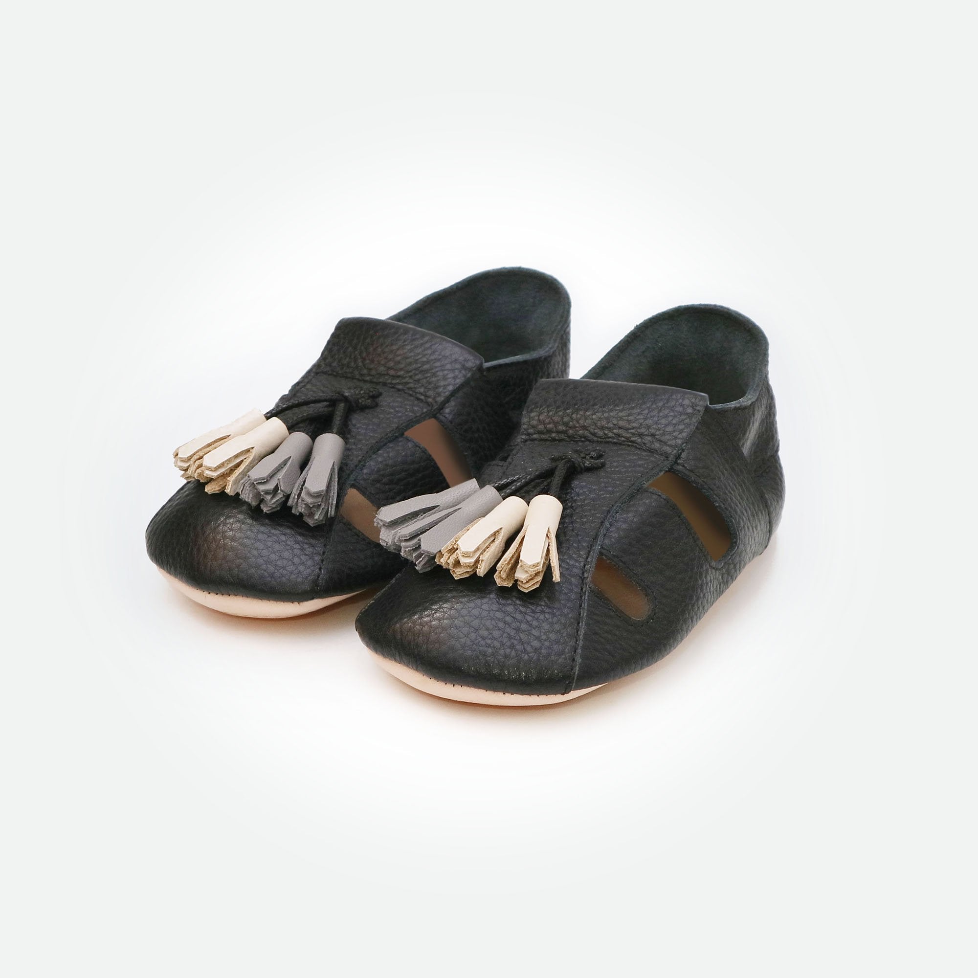 Bora Moccasins Sandals - Black – Pyopp Barefoot